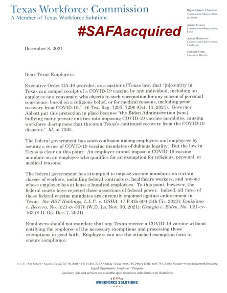 Texas Governor Executive Order – SAN ANTONIO FAMILY ASSOCIATION